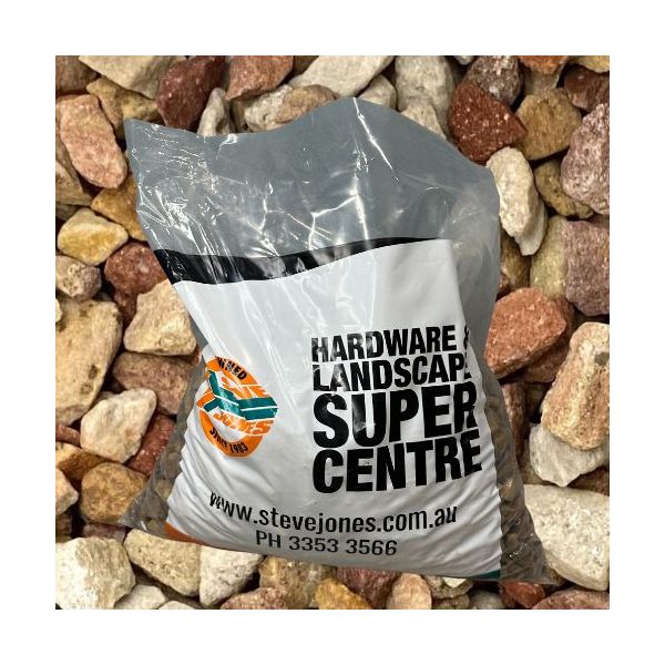 20mm SUNSET SANDSTONE Bag Approx 20KG | Steve Jones Landscaping