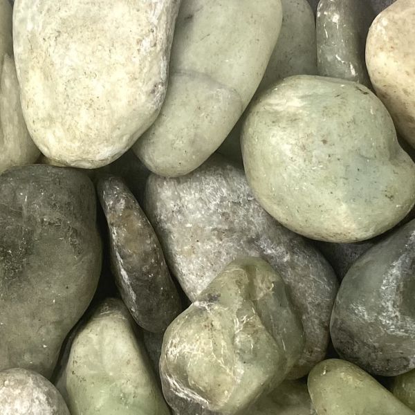 PEBBLE POLISHED JADE 50mm-70mm 20kg | Steve Jones Landscaping